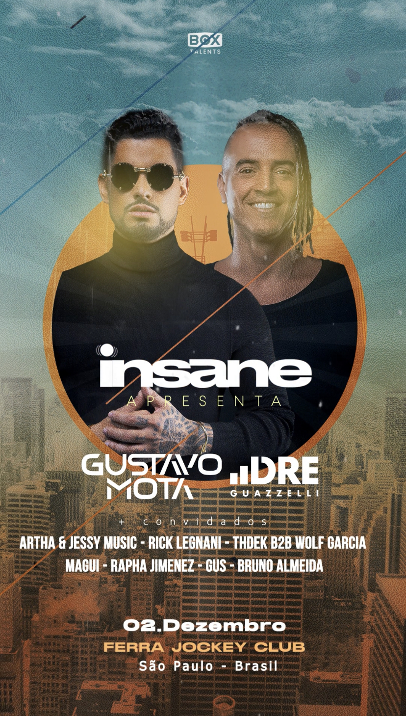 INSANE c/GUSTAVO MOTA e DRE 2/12 @ferrajockey - Cupom da Anna Stavros ...
