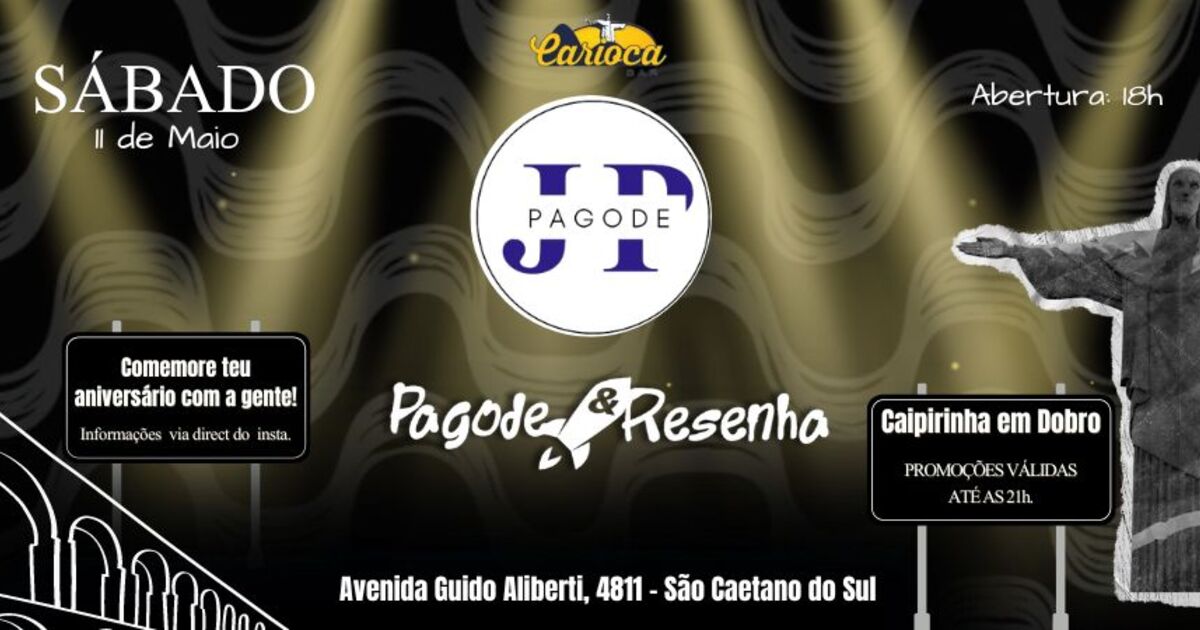 Carioca Bar: 11/05/2024 - Sabado | Pagode JP | Pagode & Resenha - Lista ...