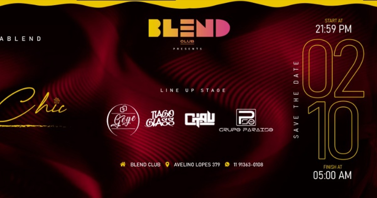 Blend: Blend Chic (Dom. 02.09.22 | 21:59) - Cupom do Rudy